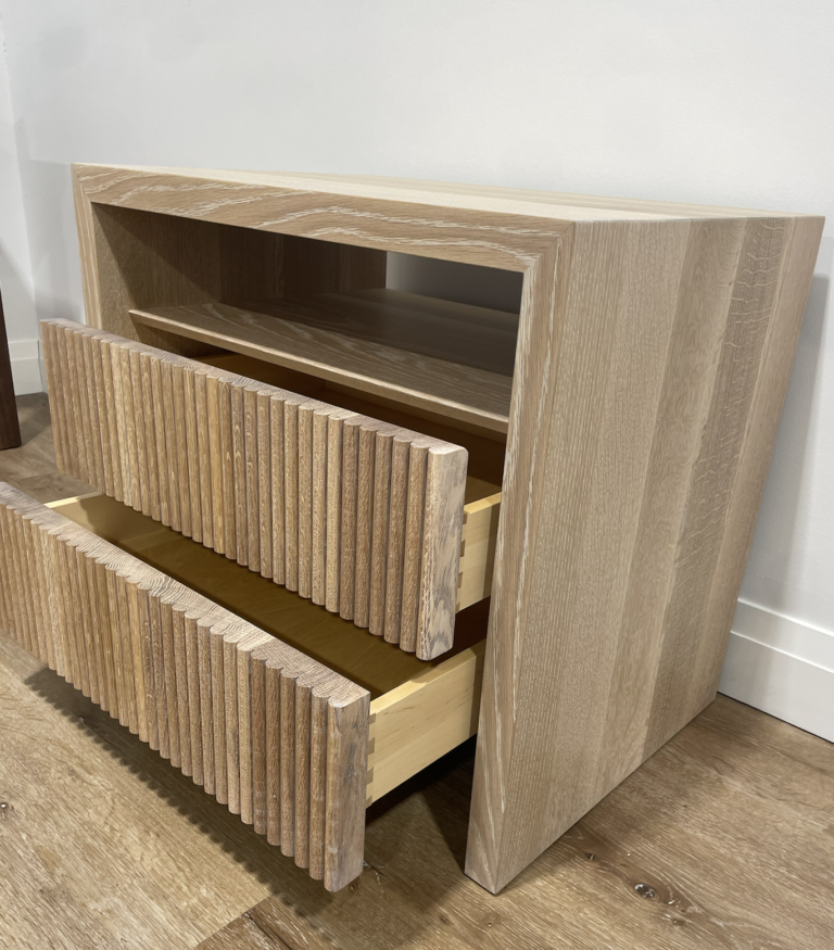 Fluted Nightstand | Steel & Timber Custom Designs